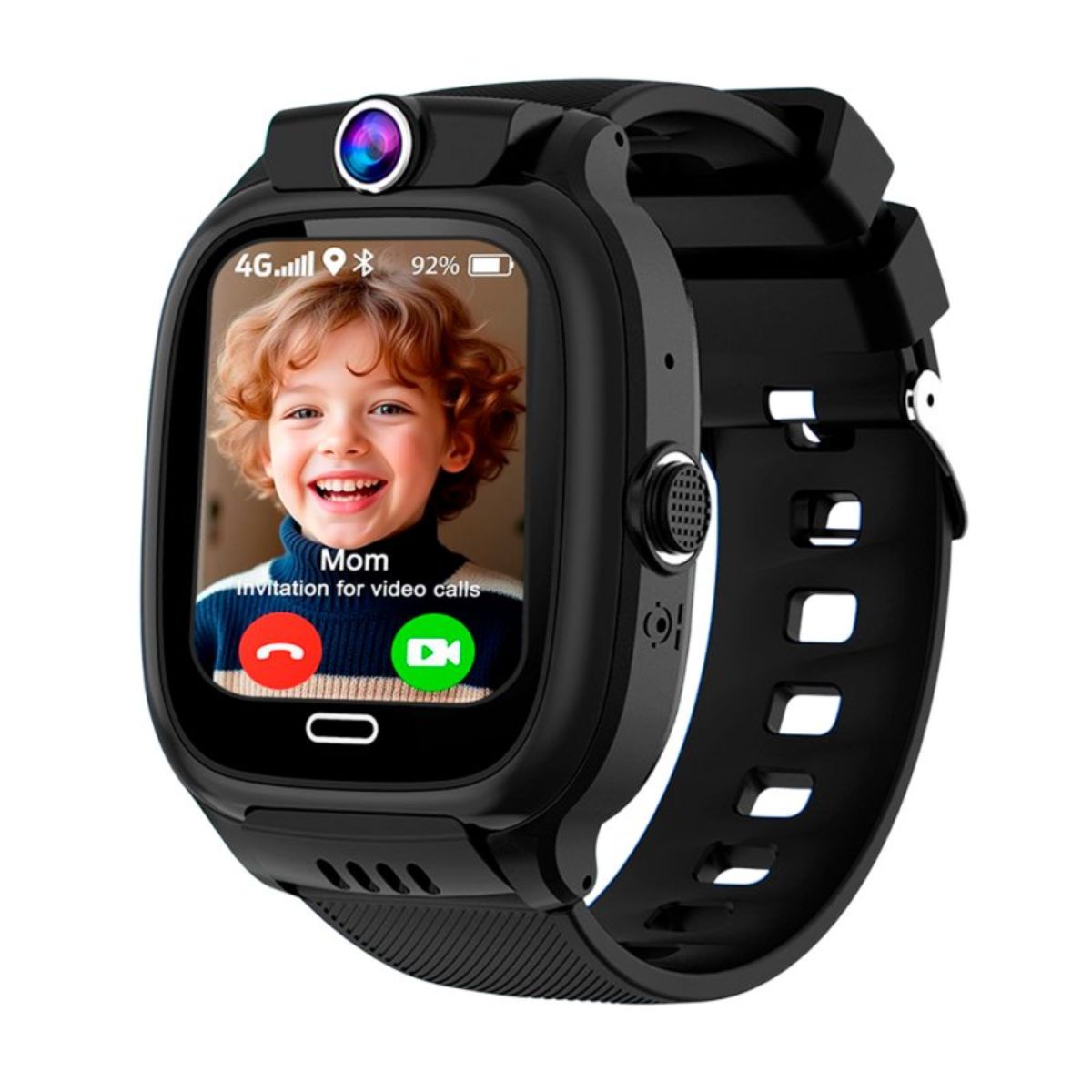 Smartwatch COOL Kids 4G GPS Silicone Preto - Ligatu