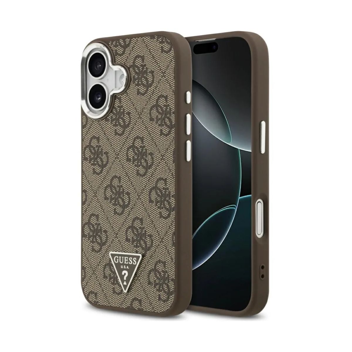 Capa Guess para iPhone 17 - Castanha e Prateada - Ligatu