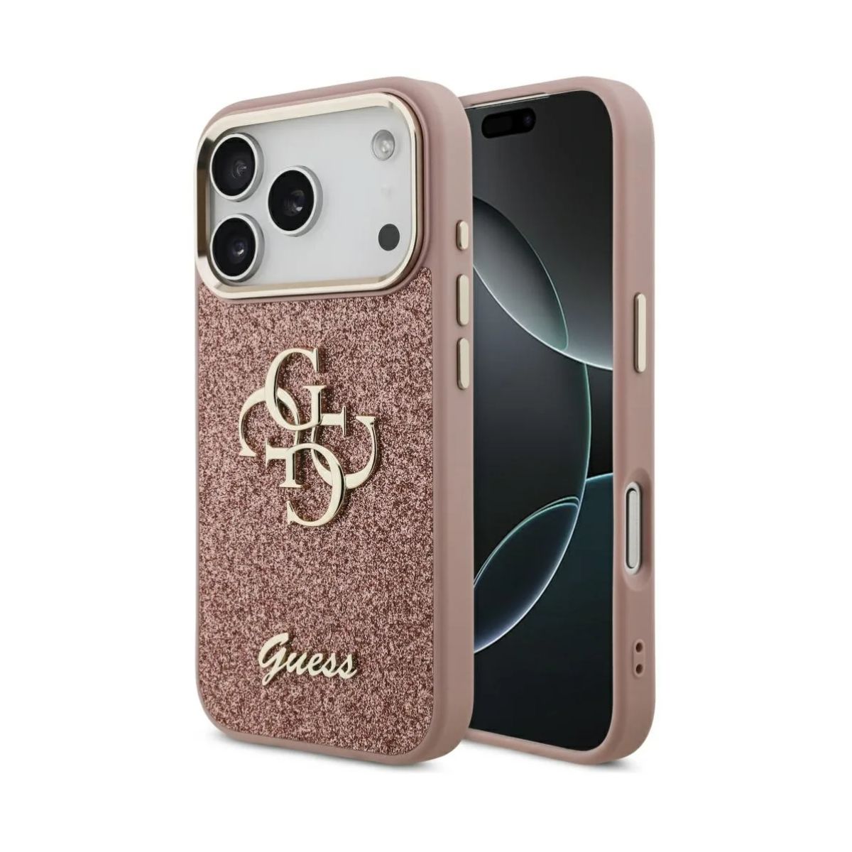 Capa GUESS para iPhone 17 Pro Rosa Glitter - Ligatu